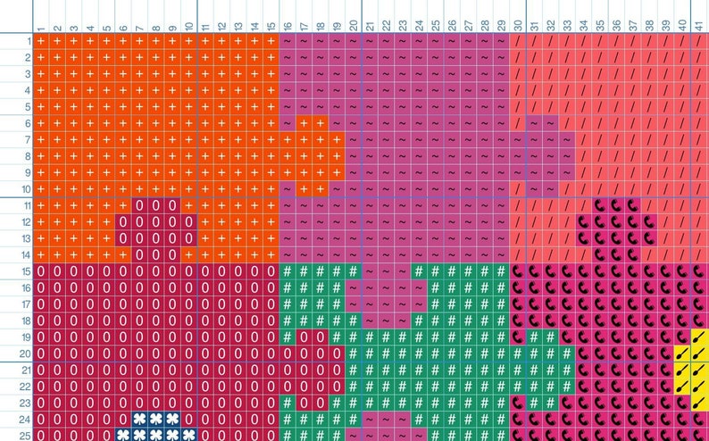 Colorful Puzzle Cross Stitch Pattern PDF Easy Modern Xstitch - Etsy