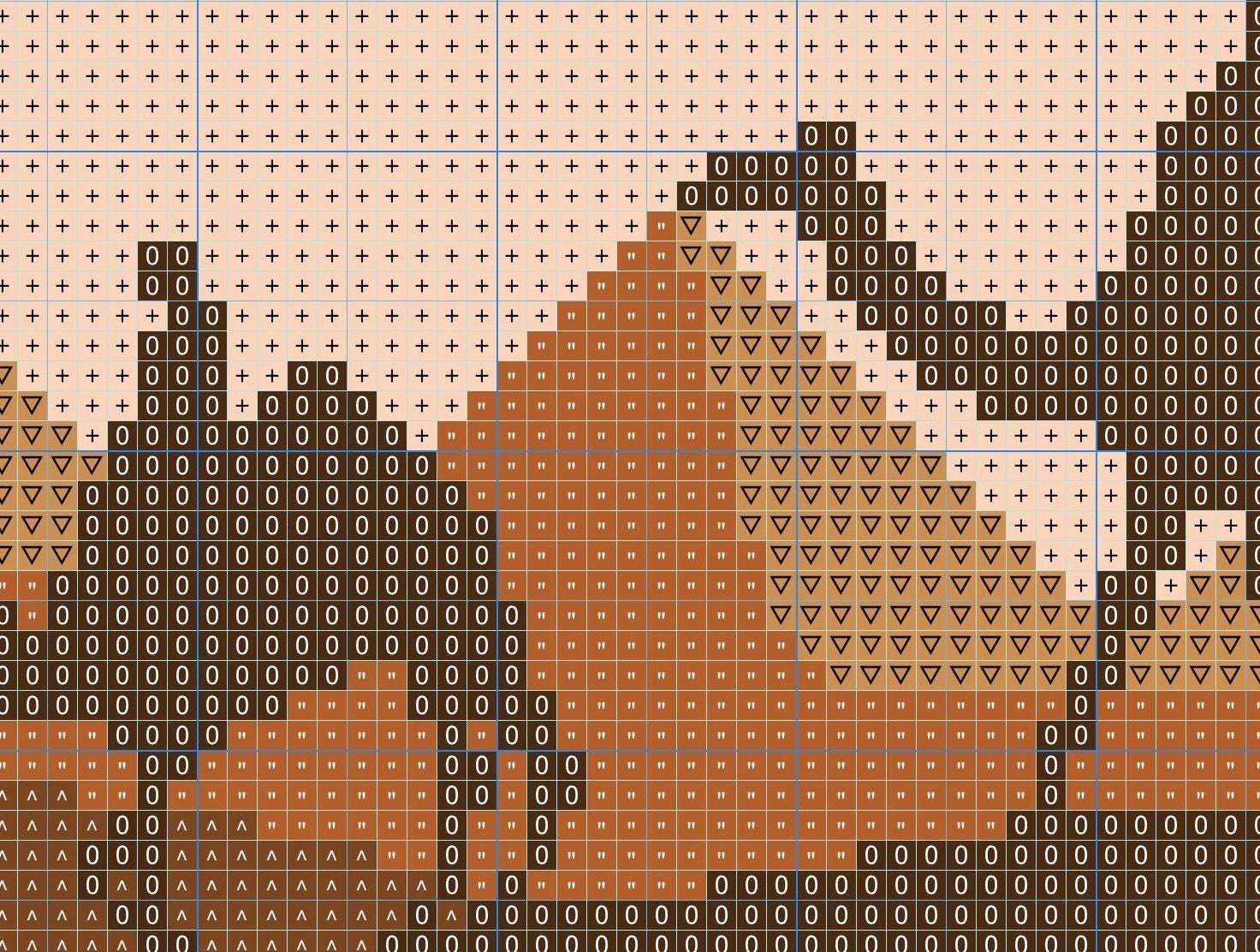 Desert Cross Stitch Pattern for Embroidery Hoop Art - Instant Download ...