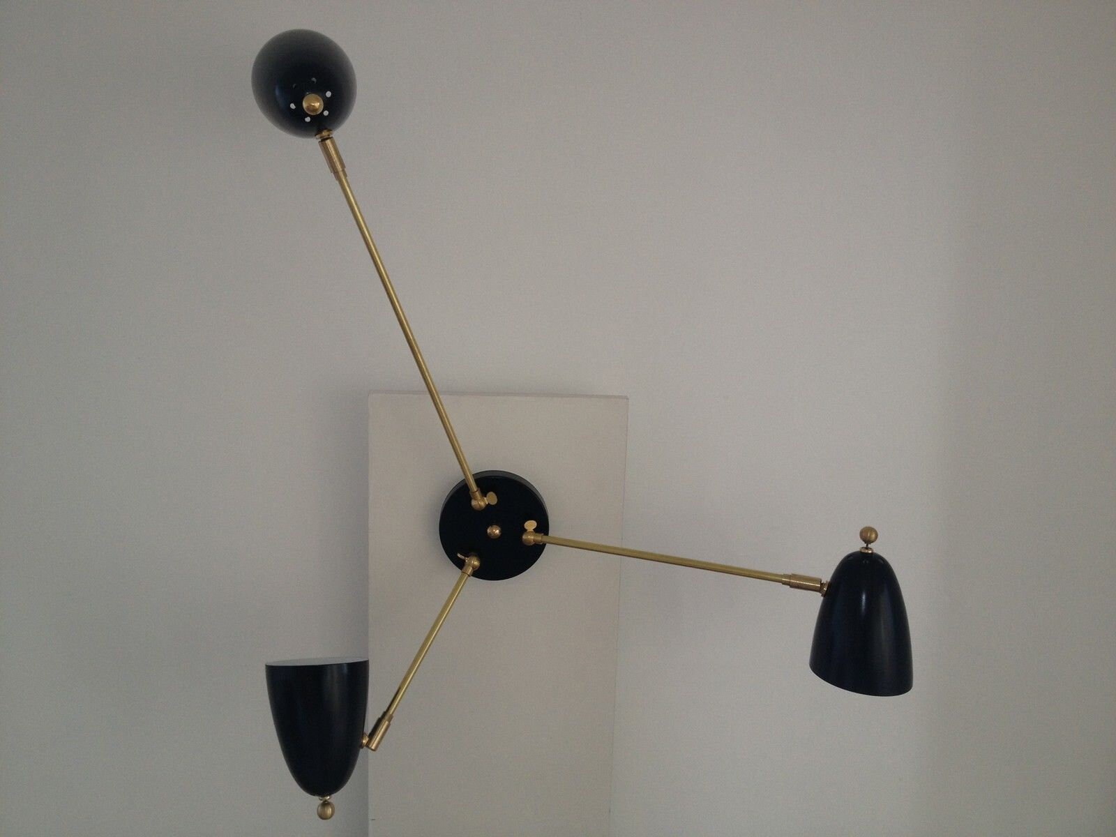 MOUILLE SCONCE-CEILING Lamp Black Adjustable Mid-century Arteluce Eames ...