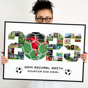 Personalized Soccer Photo Collage, Class of 2025 Senior Gift, Soccer ...