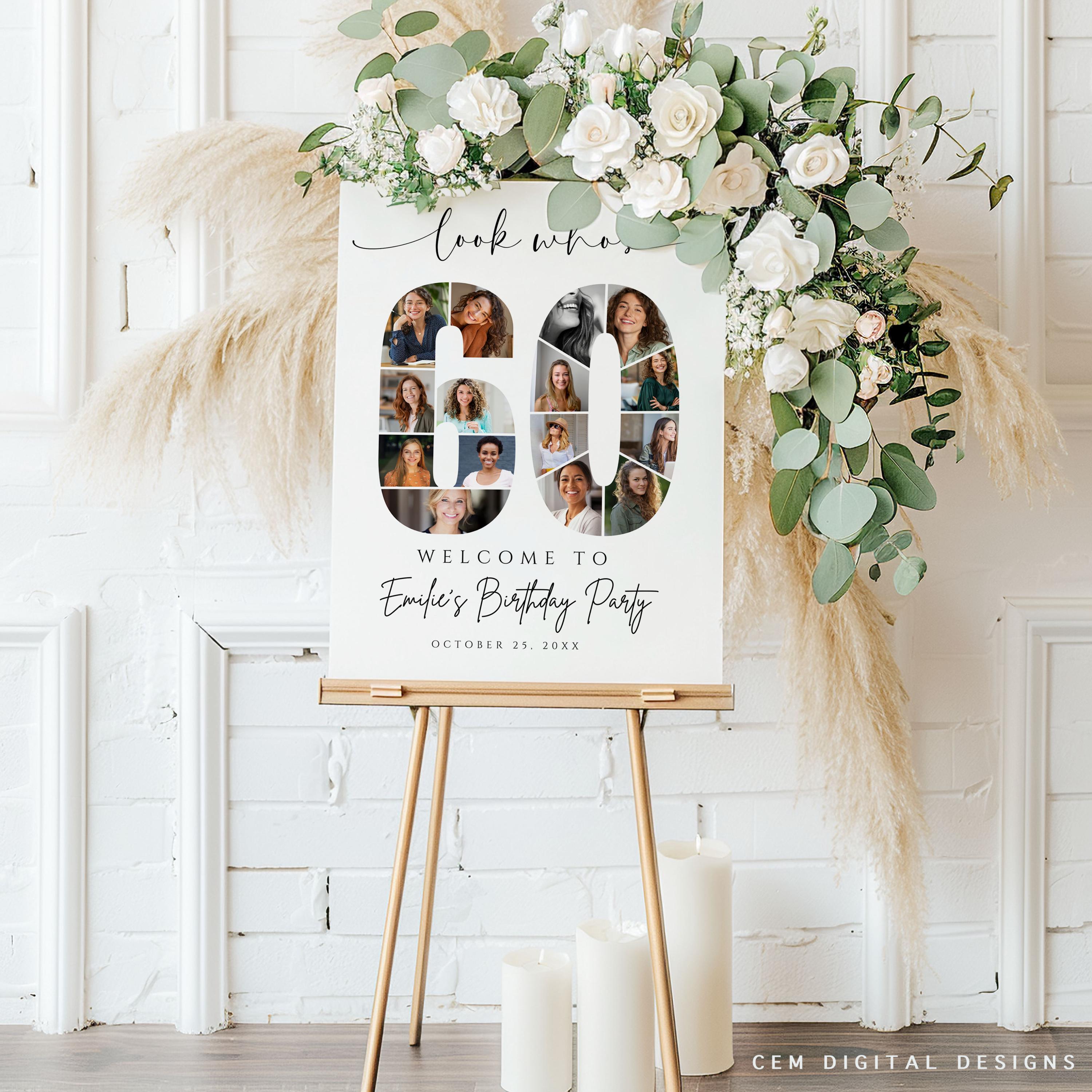 70th Birthday Photo Collage Template, Customizable Look Who's 70 ...