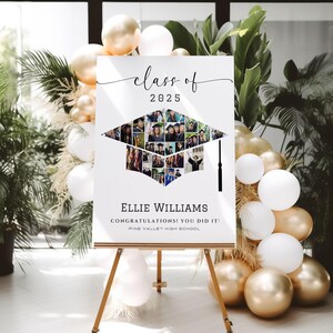 Graduation Photo Collage Canva Template, Class of 2025, Custom ...