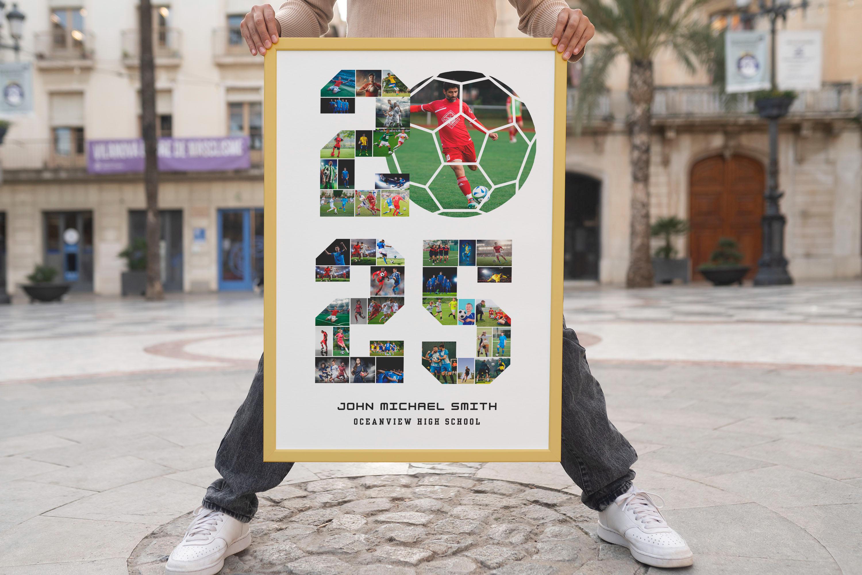2025 Soccer Photo Template,football Sport Year Collage Gift, Gift for ...