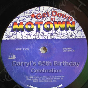 Motown Personalized/custom Record Label Birthday Celebration ...