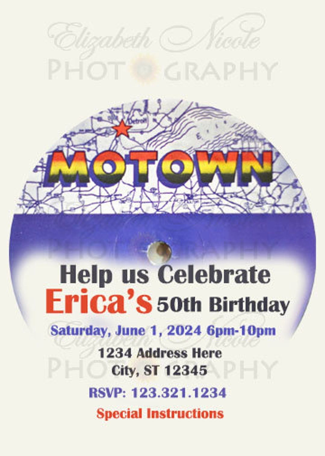 Motown Invitation Design - Etsy