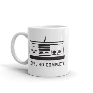 Level 40 Complete Mug, 40th Birthday Present, Video Game Controller Mug ...