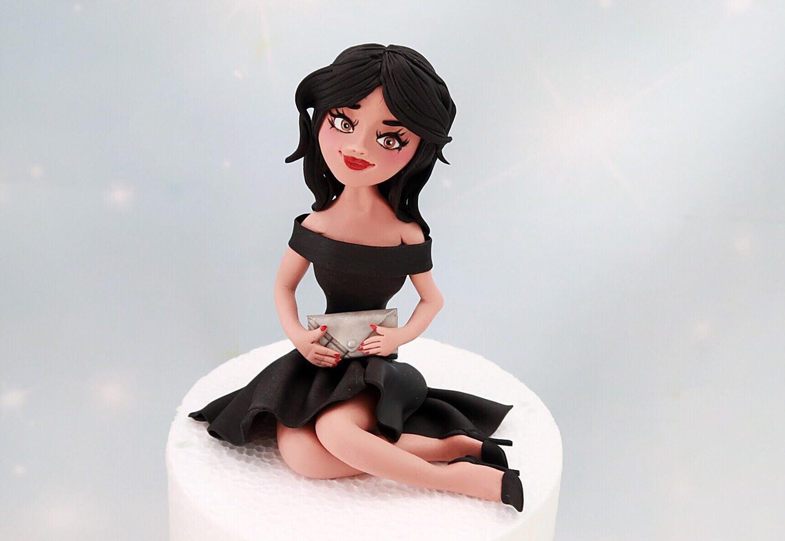 Personalised Cake Topper GIRL Edible Figure LADY WOMAN 18th | Etsy