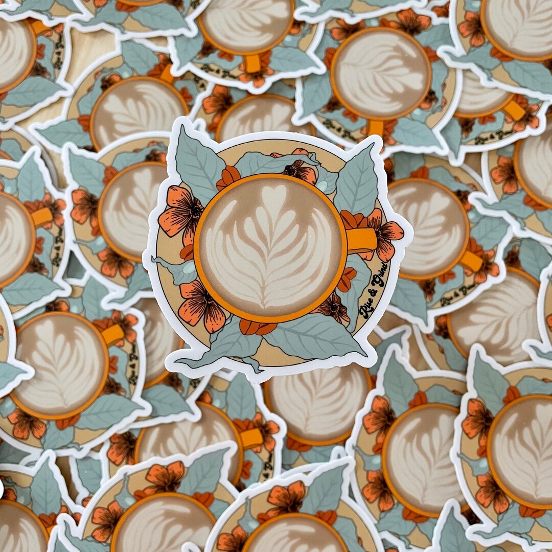 Rise and Grind Sticker Coffee Sticker Hydroflask Sticker Hippie ...