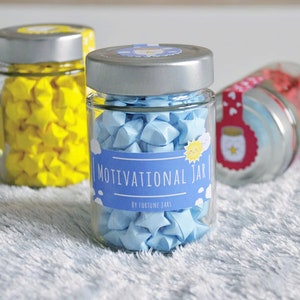 Motivational Jar: 100 Origami Paper Stars With Quotes for Daily ...