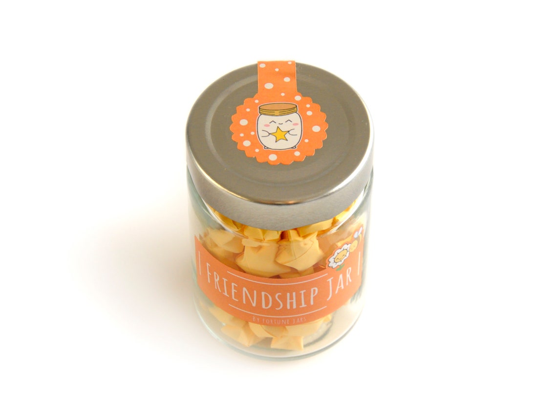 Friendship Jar, Paper Stars in a With Quotes for Friends, Work ...