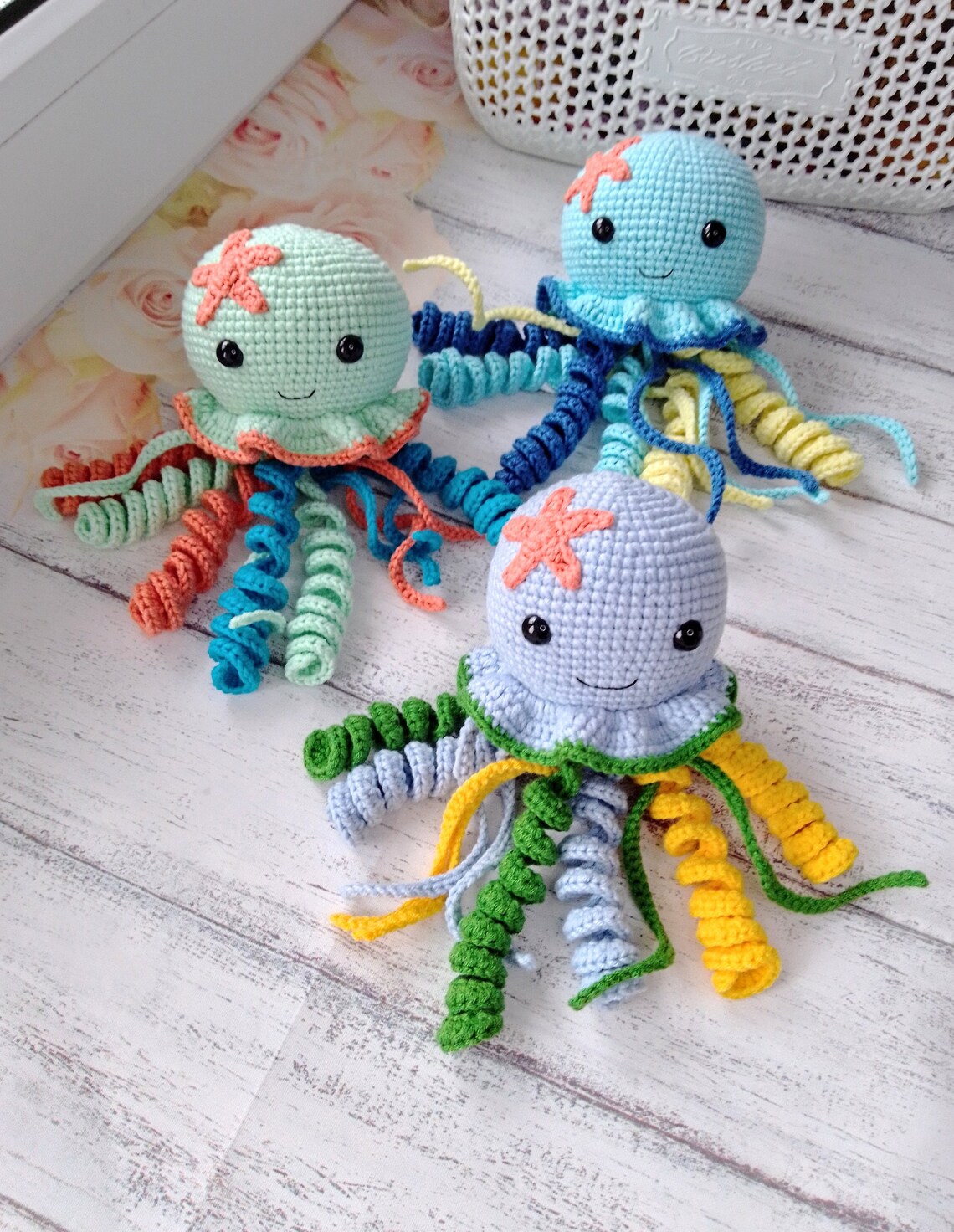 Crochet Jellyfish Handmade. Cute Toy Jellyfish. Toy Jellyfish - Etsy