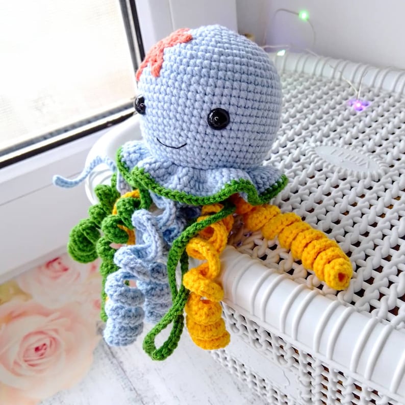Crochet Jellyfish Handmade. Cute Toy Jellyfish. Toy Jellyfish - Etsy