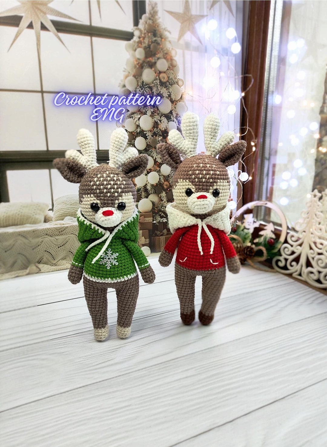 Crochet Deer Pattern: Christmas Reindeer Amigurumi (PDF Pattern) - Etsy