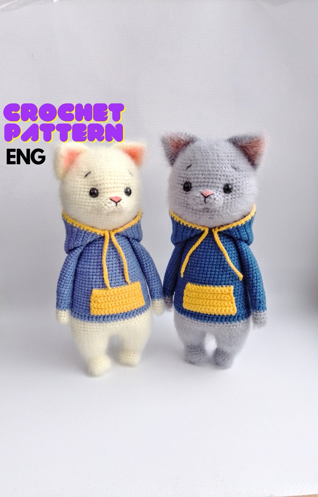 Crochet Cat Pattern, Crochet Cat Doll Pattern, Cat Amigurumi Pattern ...