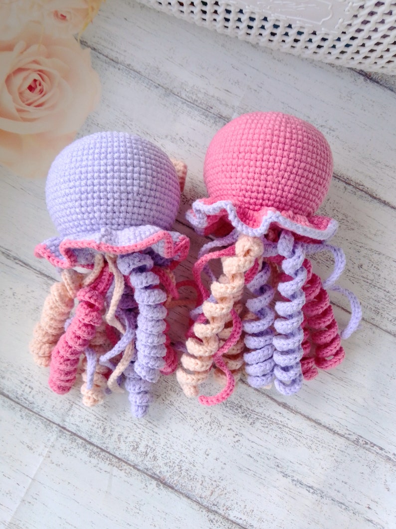 Crochet Jellyfish Handmade. Cute Toy Jellyfish. Toy Jellyfish - Etsy