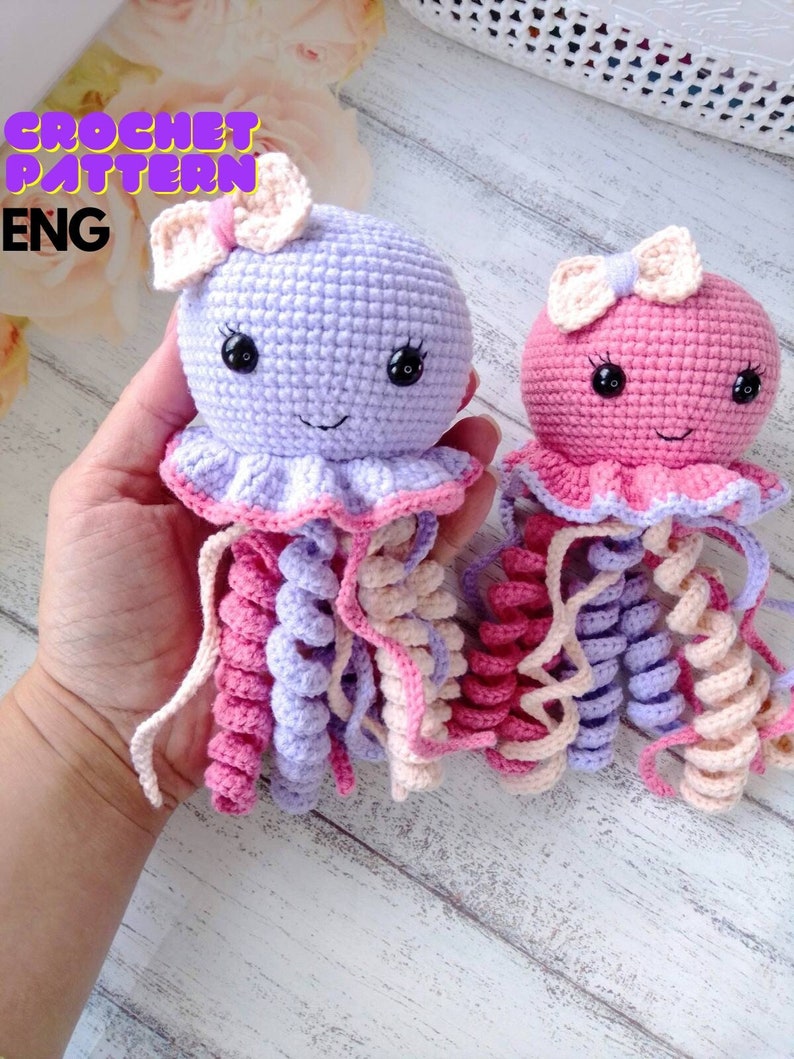 Crochet Jellyfish Pattern Amigurumi Jellyfish Pattern - Etsy