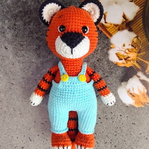 Crochet Tiger Pattern, Amigurumi Tiger Plush Pattern, Crochet Tiger ...