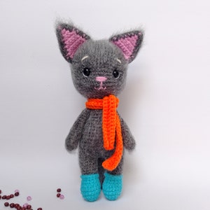 Plush Gray Little Cat.fluffy Lump of Black Cat Personalized Baby Gifts ...