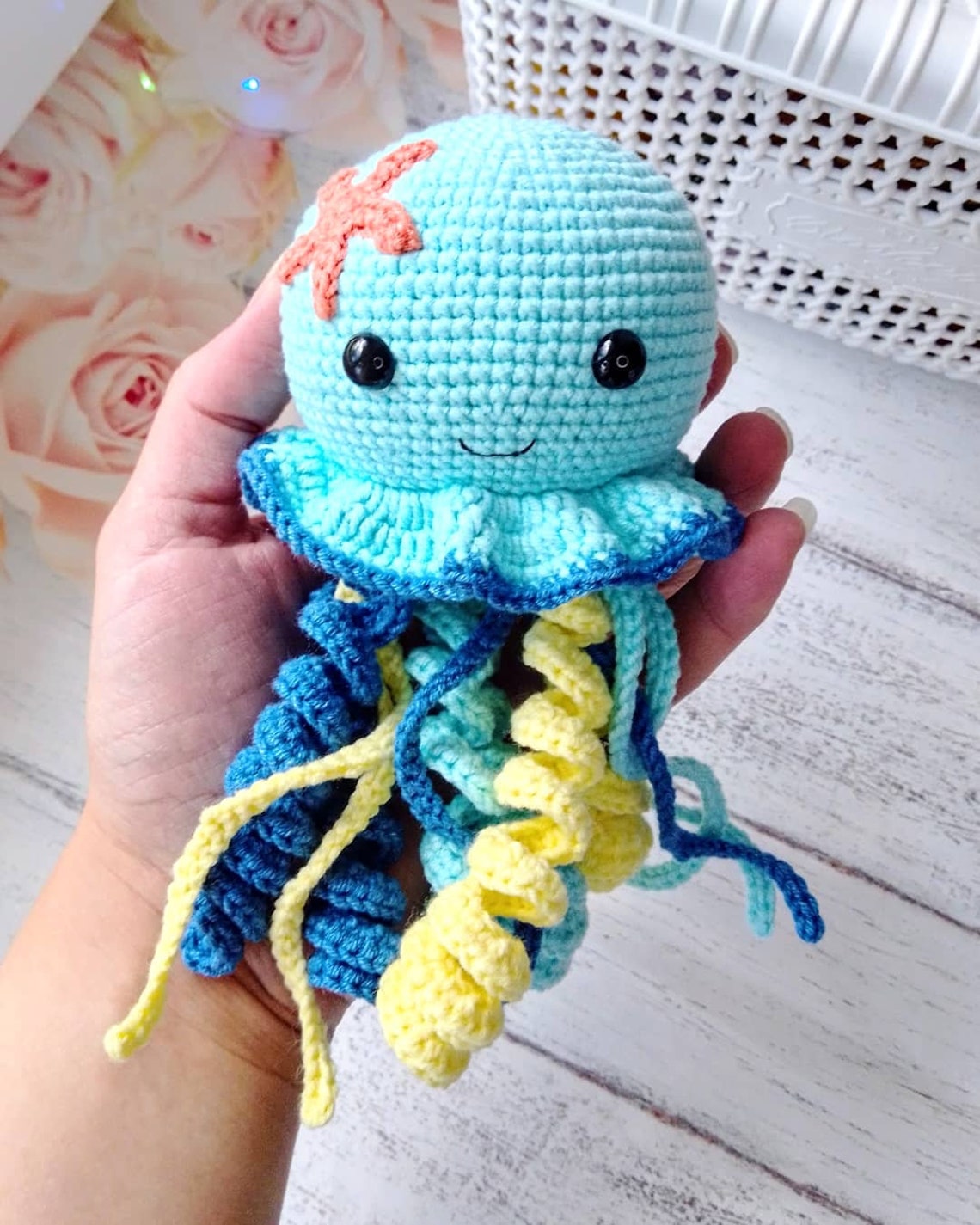 Crochet Jellyfish Handmade. Cute Toy Jellyfish. Toy Jellyfish - Etsy