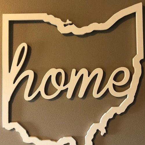 Ohio Home Sign Ohio State Sign Home Wall Decor Ohio Wall - Etsy