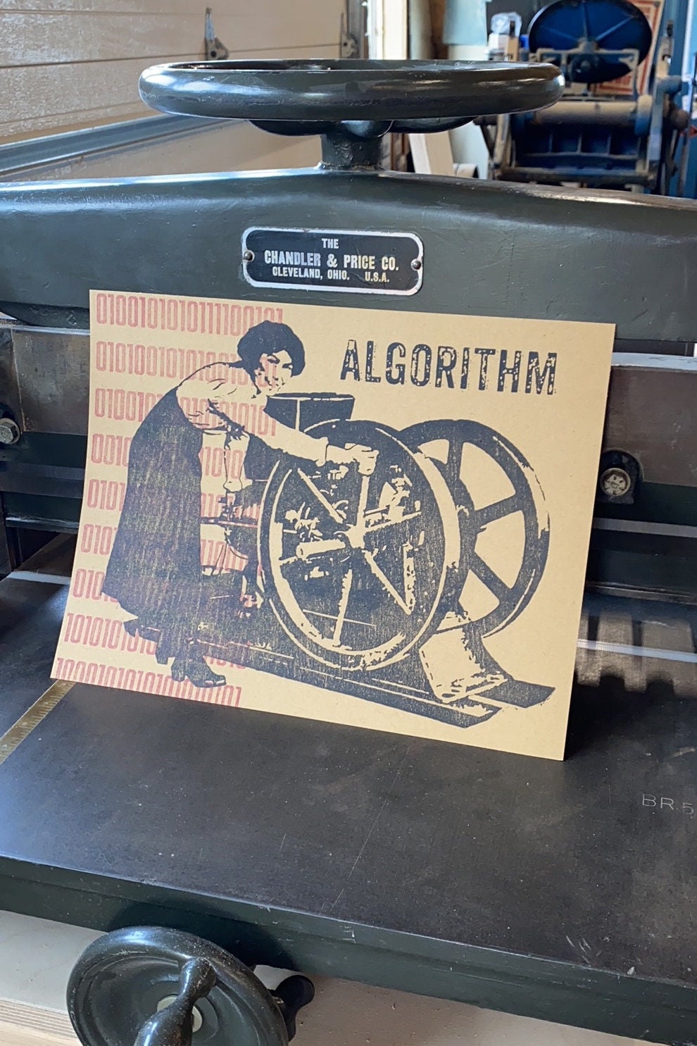 Algorithm Print / Hit and Miss Engine / Vandercook Poster / Block ...