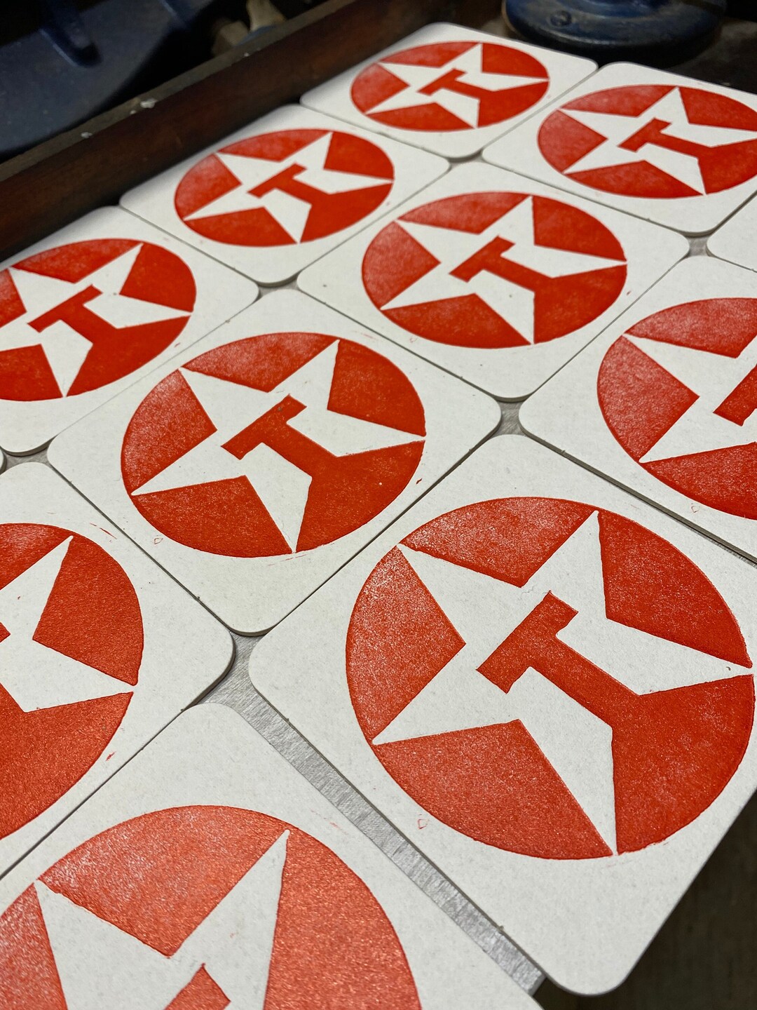Texaco Coasters / Letterpress Paper Coasters / Multiple Quantities ...