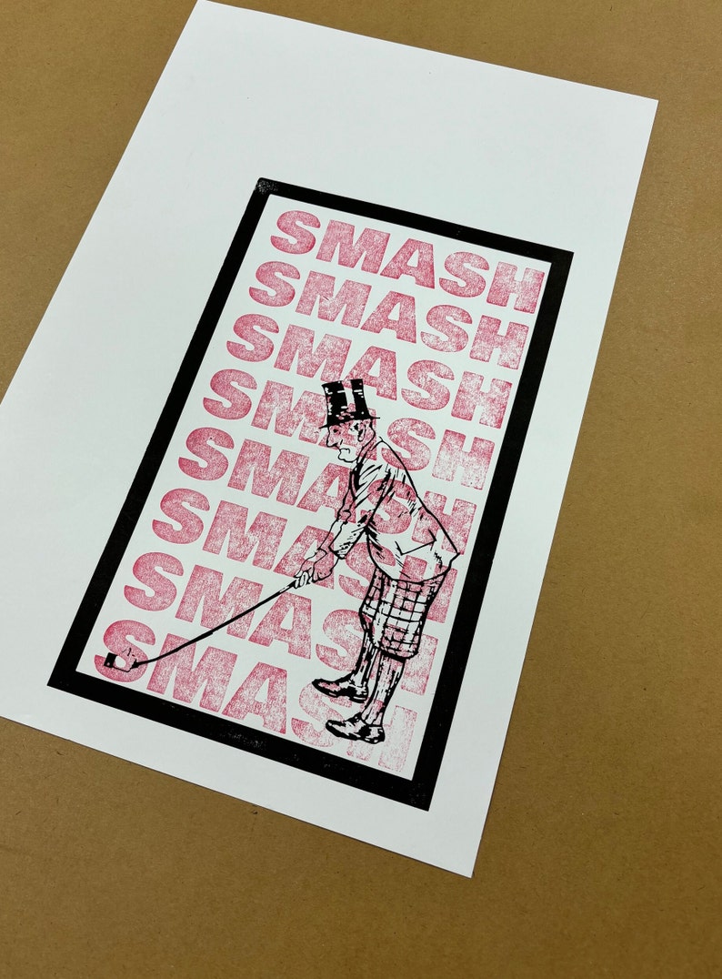 Smash the Like Button Print / Vandercook Letterpress Print ...