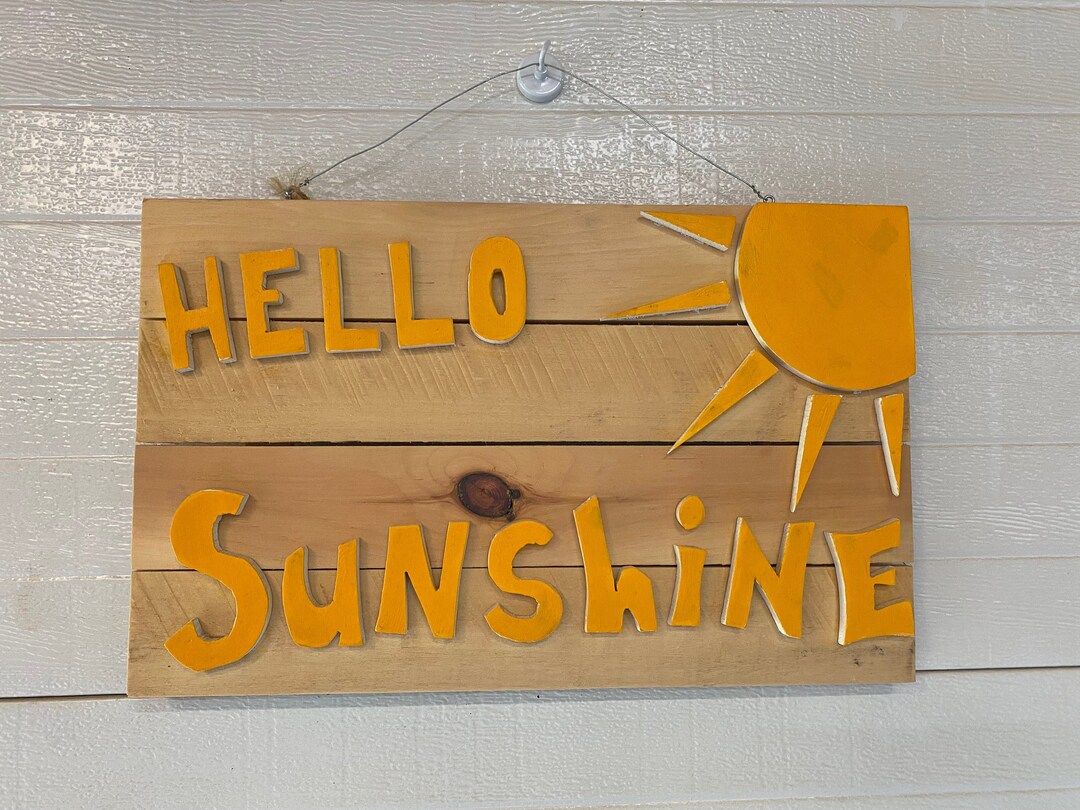 Summer Sign / Bandsaw Art / Sunshine Decor / Welcome Sign / Handcut ...