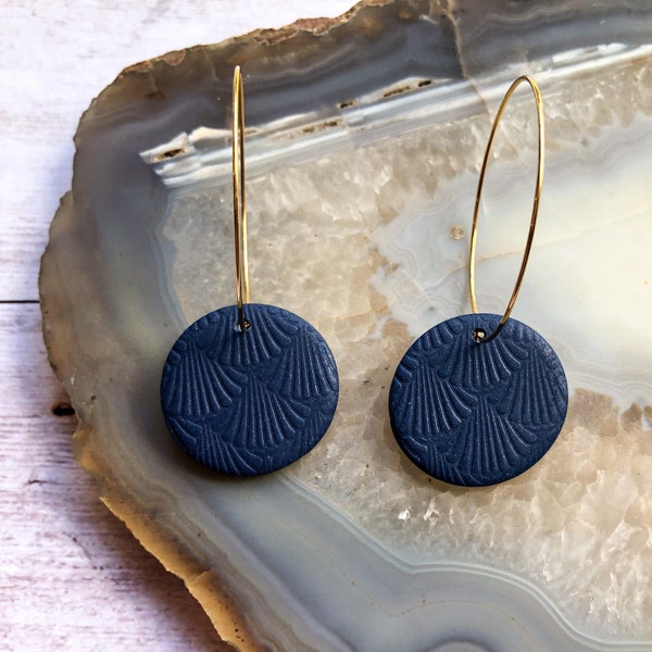 Navy Blue Earrings - Etsy