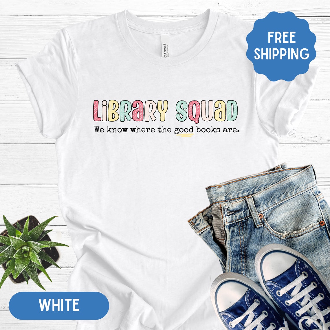 Librarian Shirt Library Para T-shirt Library Squad T-shirt - Etsy