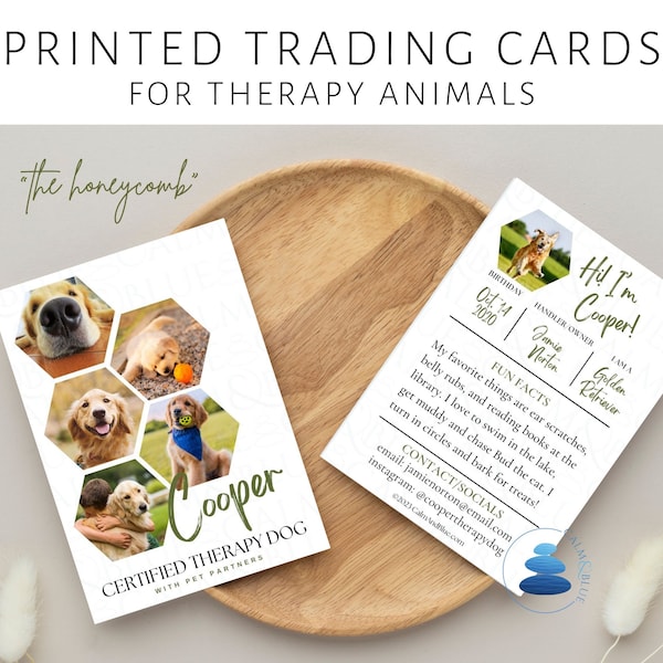 Therapy Dog Trading Cards - Etsy