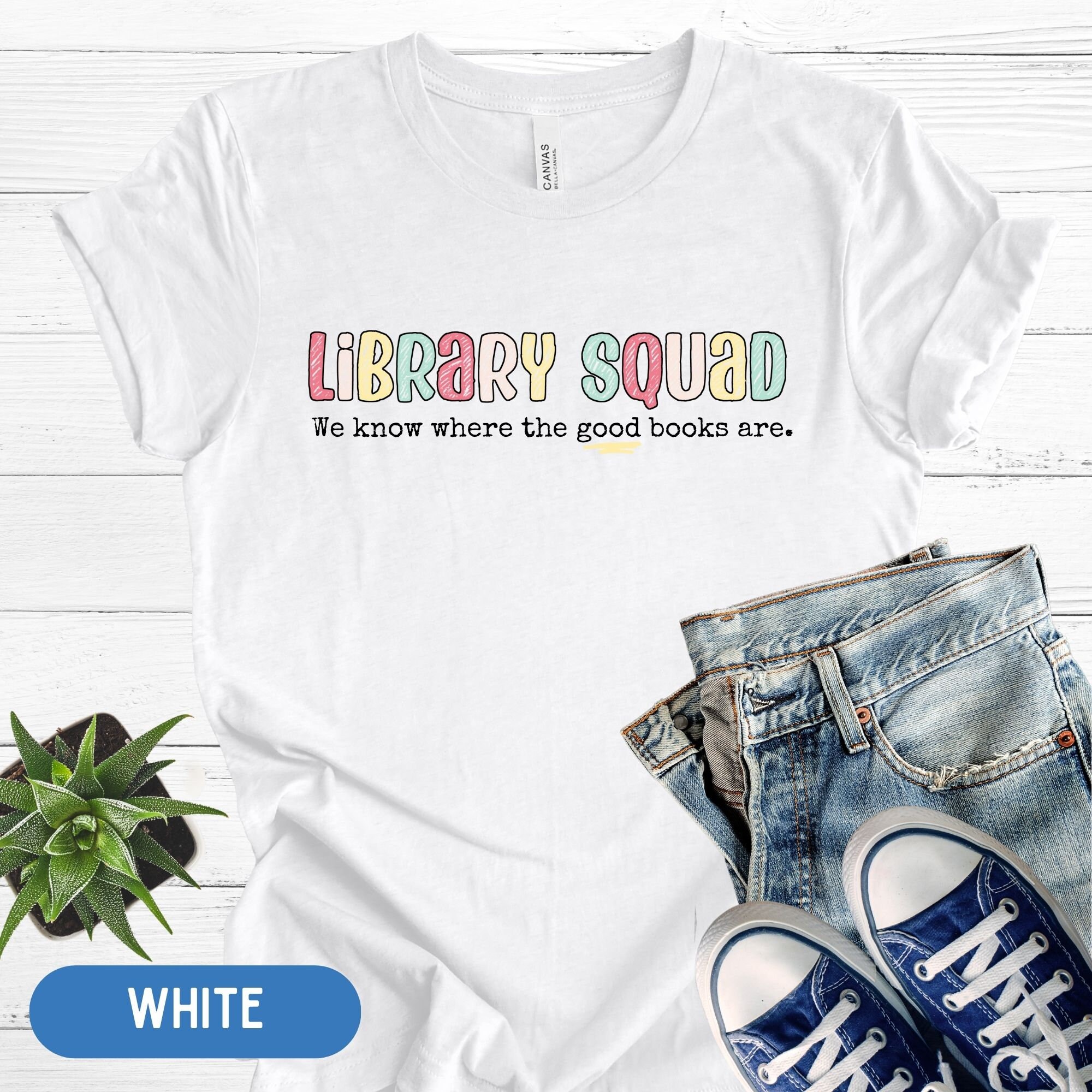 Librarian Shirt Library Para T-shirt Library Squad T-shirt - Etsy