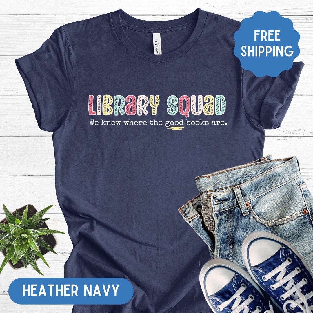 Librarian Shirt Library Para T-shirt Library Squad T-shirt - Etsy