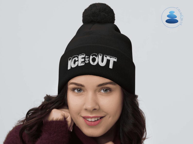 Anti-ice Hat, Ice Out Minnesota Protest, Winter Beanie, Embroidered ICE ...