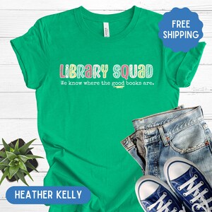 Librarian Shirt Library Para T-shirt Library Squad T-shirt - Etsy