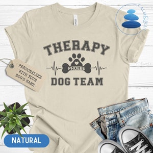 Therapy Dog Shirt, Therapy Dog Team T-shirt, Personalized Therapy Dog ...