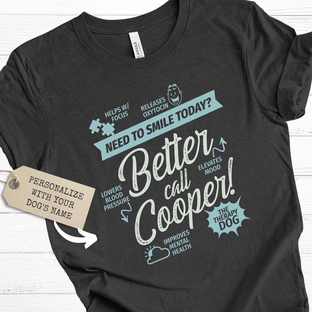 Personalized Therapy Dog T-shirt: Vintage-style Volunteer Gift - Etsy