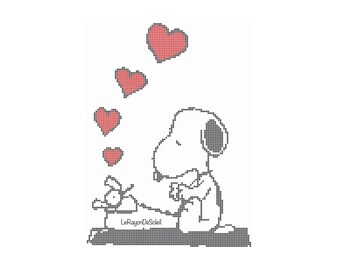 Snoopy Cross Stitch | Etsy