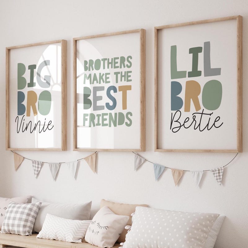 Brother Wall Decor Sage - Etsy UK