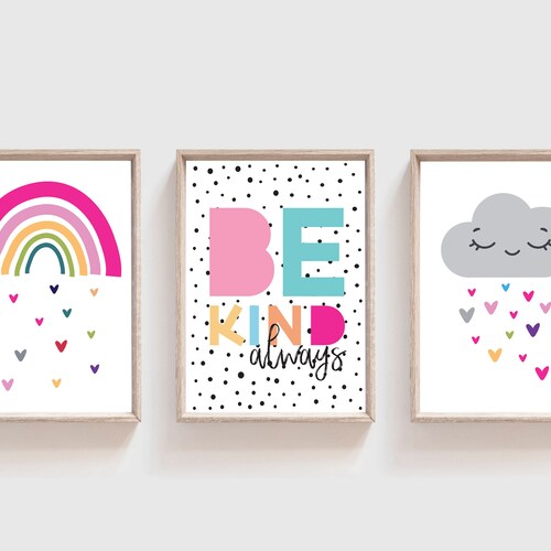 Rainbow Prints Rainbow Decor Playroom Prints Children's - Etsy UK