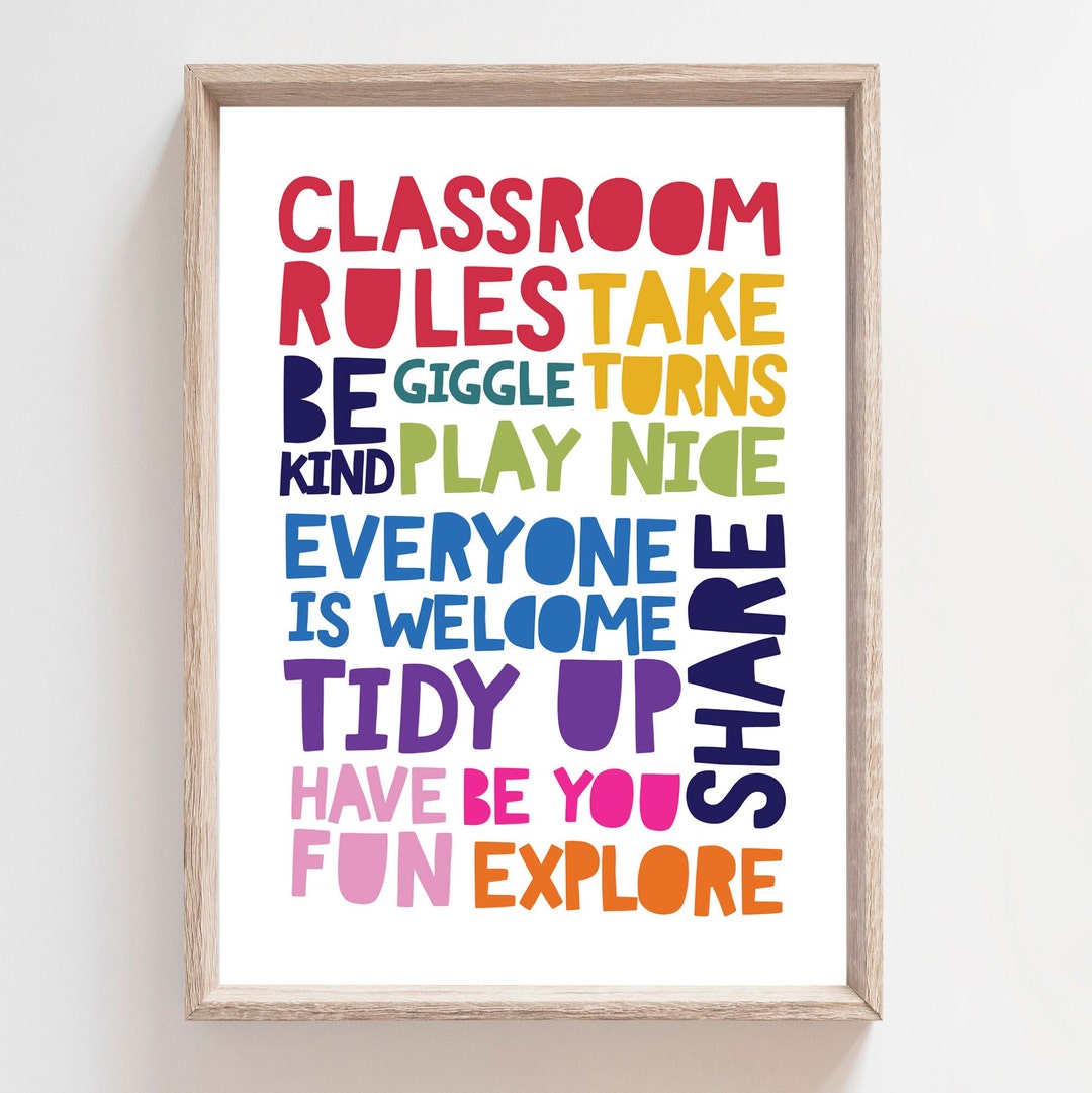 Classroom Rules Poster, Educational Learning Poster, School Learning ...