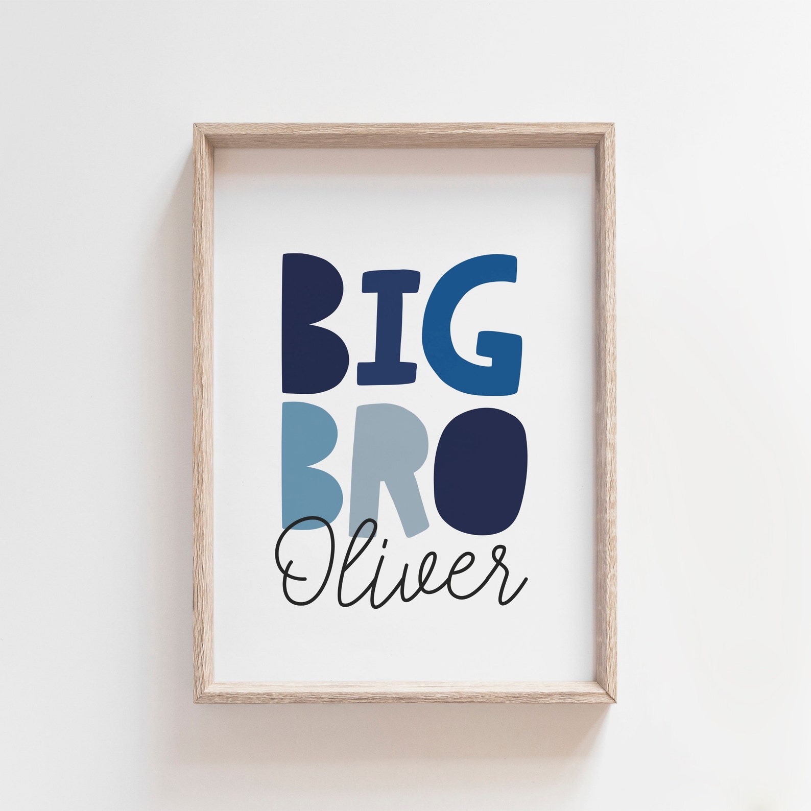 Set of 3 Boys Bedroom Prints, Big Bro Lil Bro Print Set, Shared Bedroom ...