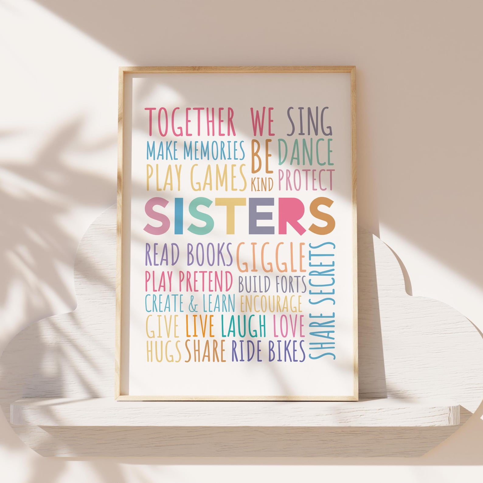 Set of 3 Personalised Sister Prints, Girls Bedroom Decor, Big Sis Lil ...