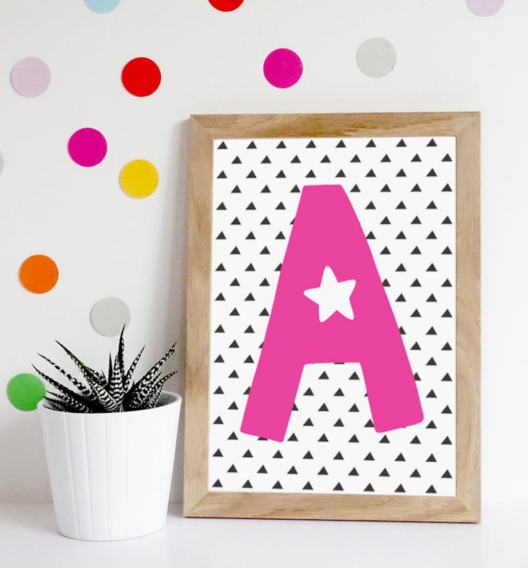 Girls Nursery Print, Initial Print, Boys Nursery Print, Rainbow Nursery ...