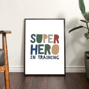 Superhero in Training Print, Boys Nursery Prints, Boys Bedroom Decor ...