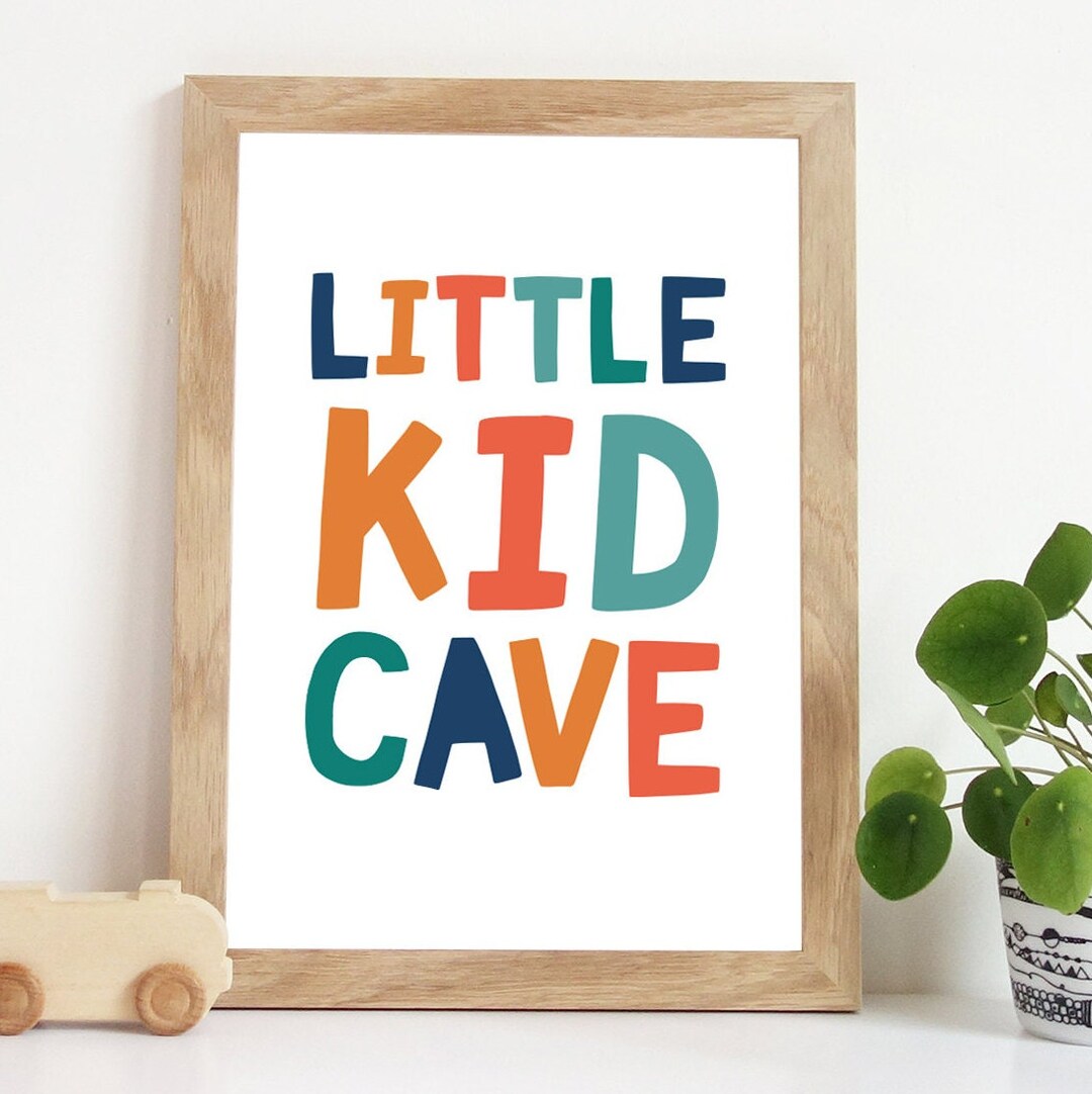 Little Kid Cave Print, Boys Nursery Print, Boys Bedroom Print, Boys ...
