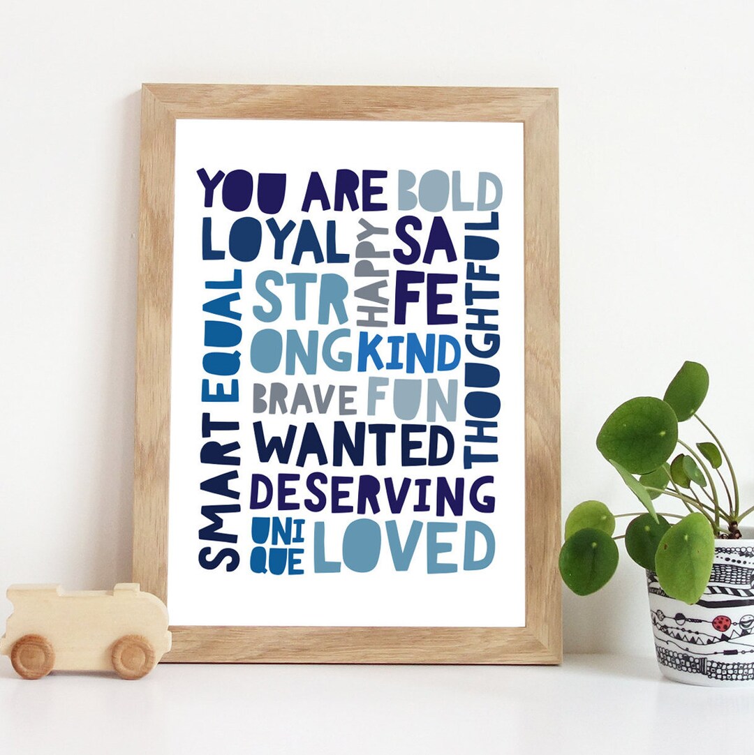 I Am Print, Boys Bedroom Decor, Positive Affirmation Prints,boys ...