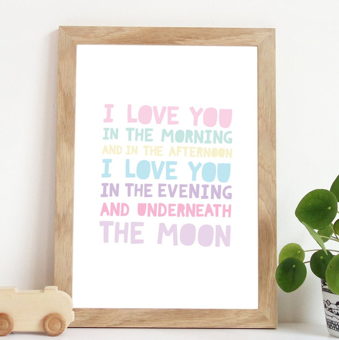 Girls Nursery Prints, Pastel Coloured Prints, Girls Bedroom Prints ...