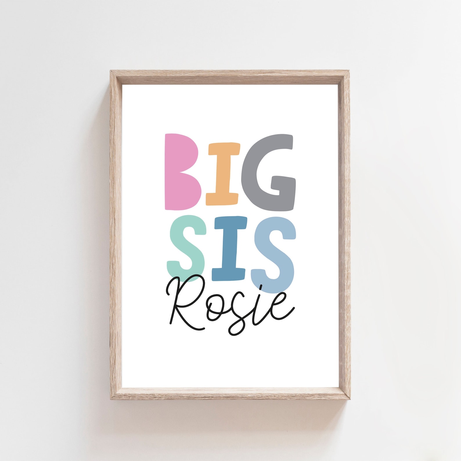 Big Sis Lil Sis Print Set Girls Shared Bedroom Affirmations - Etsy