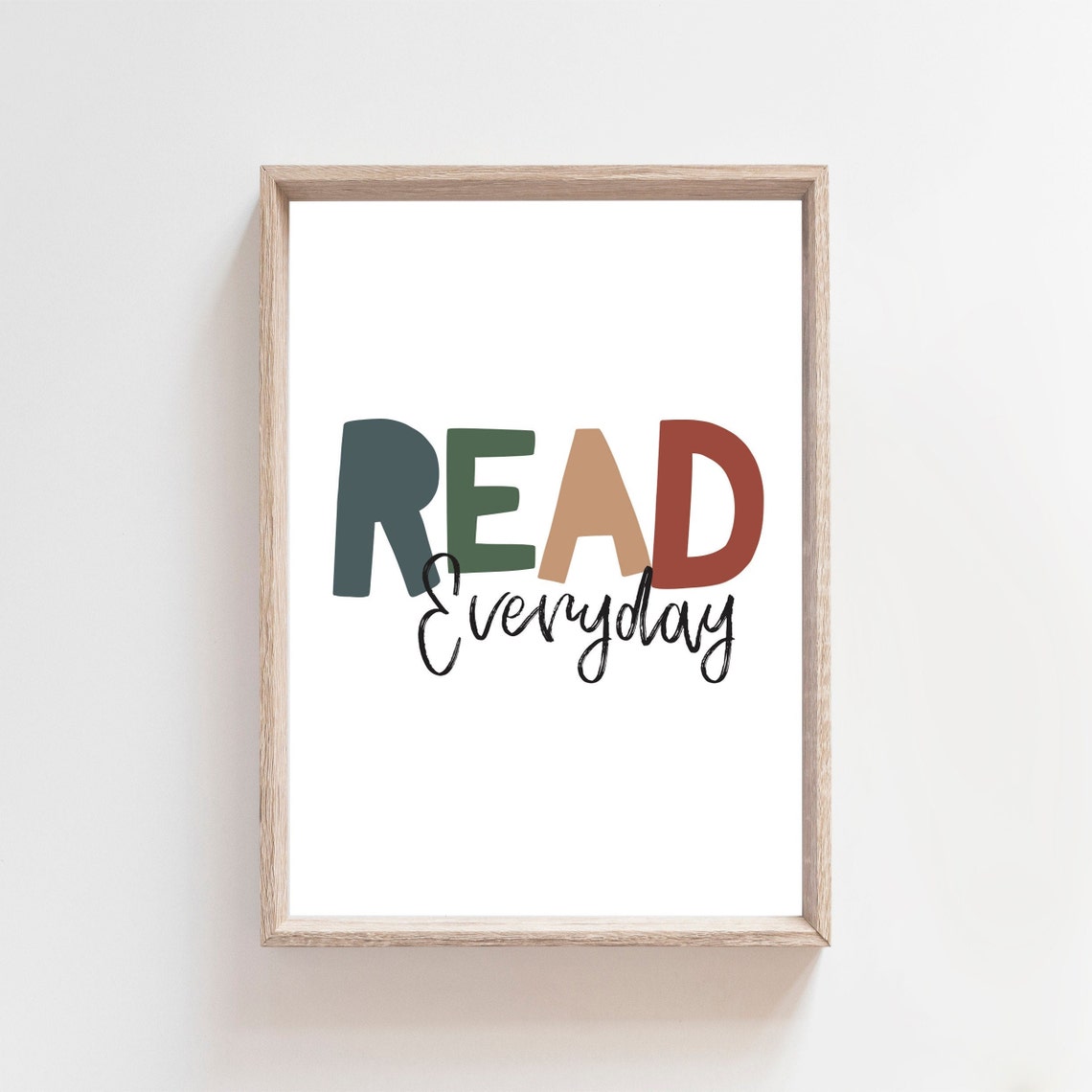 Read Everyday Print Reading Corner Sign Boys Nursery Prints - Etsy
